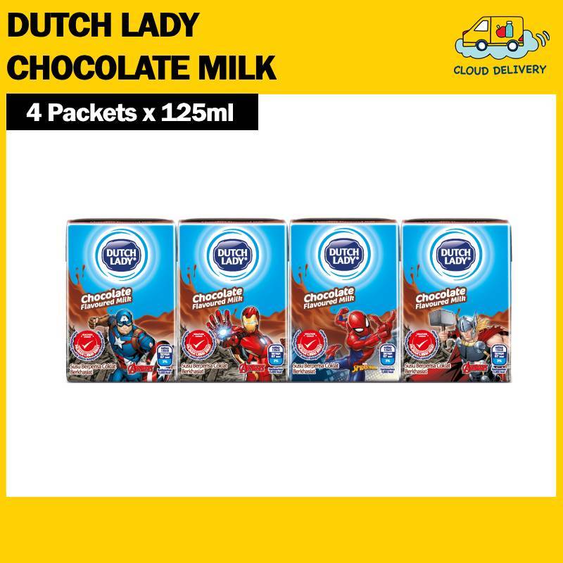 Dutch Lady UHT Milk 4 x 125ml - Chocolate | Shopee Singapore