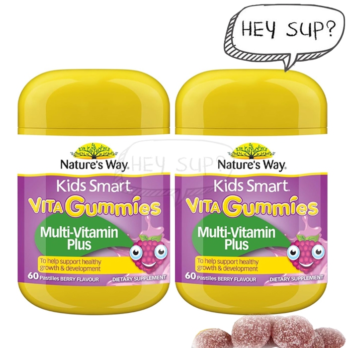 Nature's Way Kids Smart Vita Gummies Multi-Vitamin Plus 60 Gummies x 2 ...