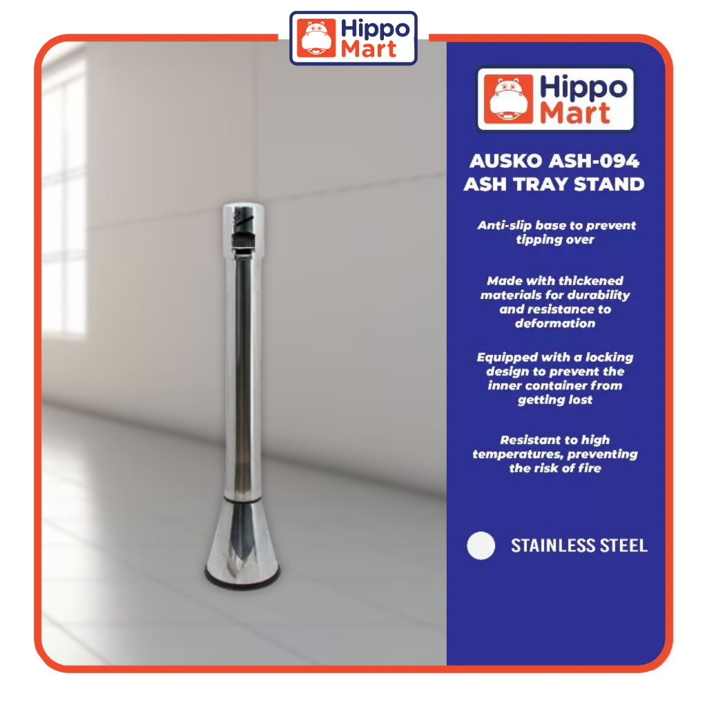 ASH-094 Dustbin | Ash Tray Stand | Stainless Steel 201 grade | Rubbish ...