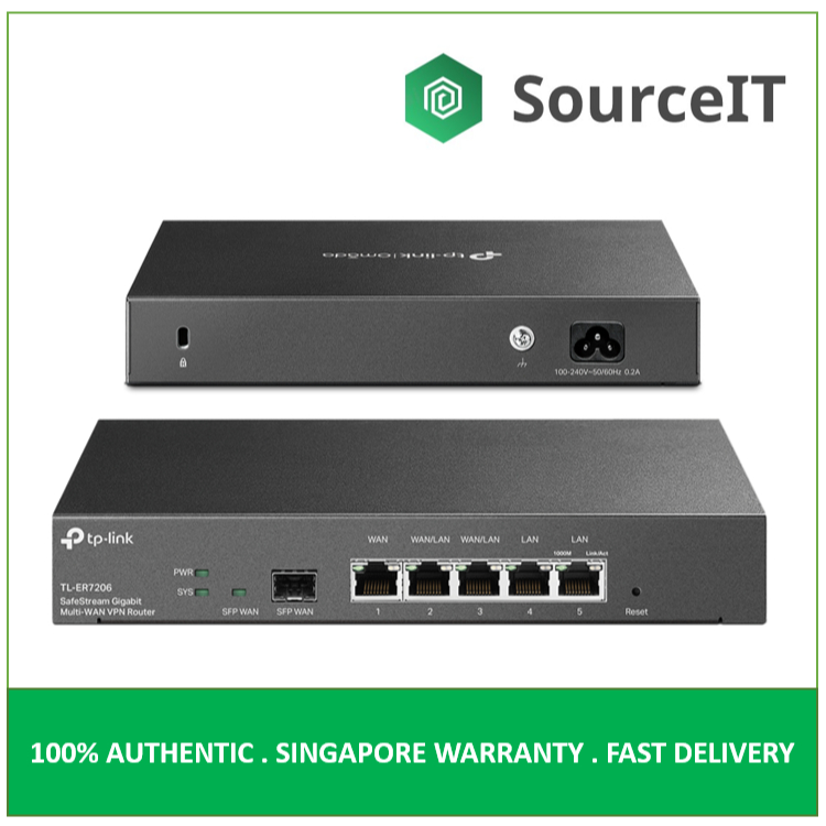 TP-Link TL-ER7206 SafeStream Gigabit Multi-WAN VPN Router | 5 Years ...