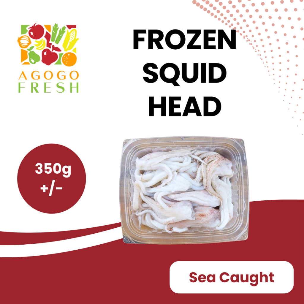 [Agogo Fresh - Fish & Seafood] Frozen Squid Head (350g +/-) | Shopee ...