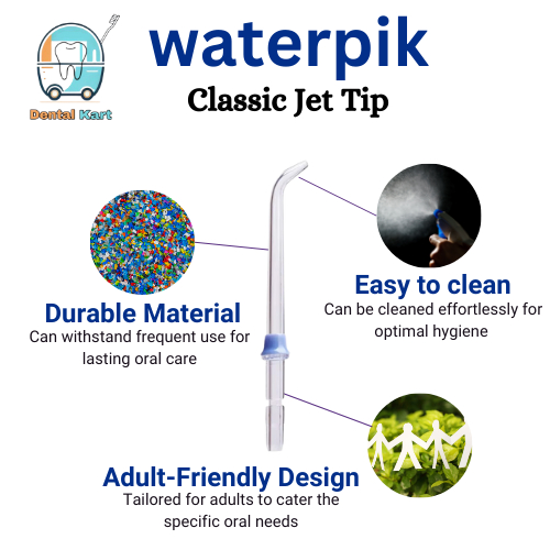Waterpik Genuine Classic Jet Tip and Tongue-Cleaner Tip, High-Pressure ...