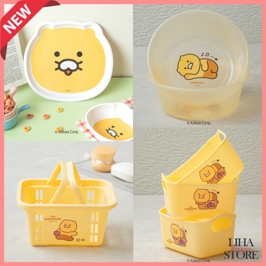 Kakao Friends Choonsik Basket Storage Box Choonsik Plate & Bowl ...