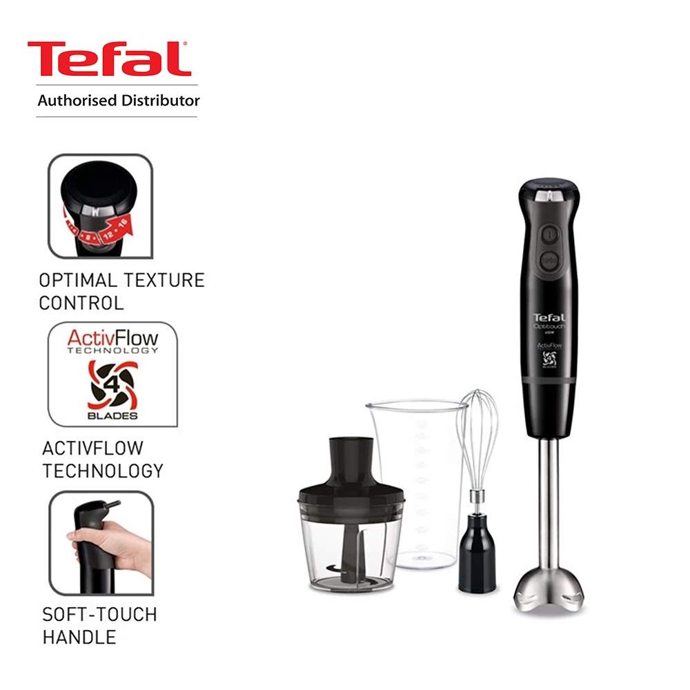 Tefal Hand Blender Optitouch , 600W, Ergonomic handle, Anti-splash ...