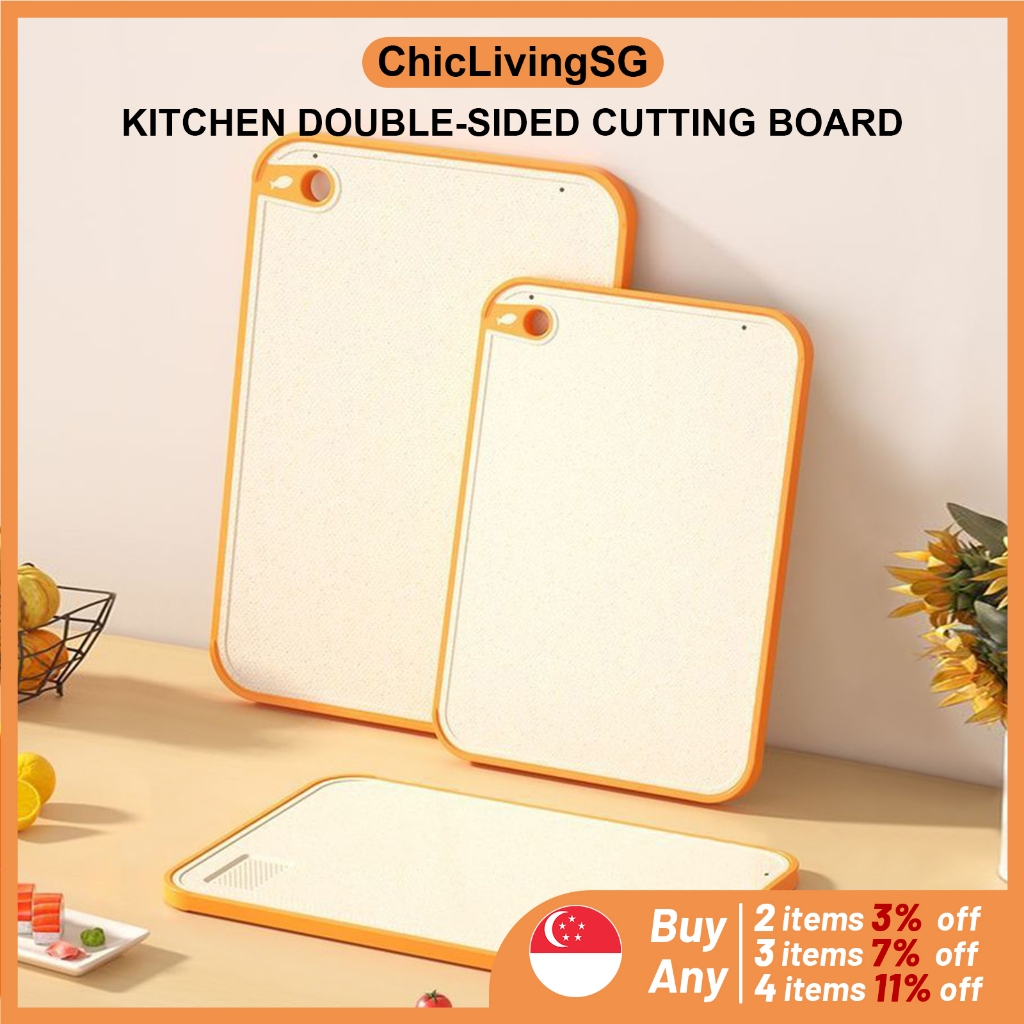 Wheat Straw Chopping Board / Antibacterial Reversible Cutting Board ...
