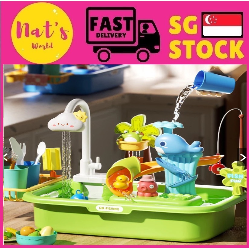 Kids Dishwasher Toy Set Washing Basin with Kitchenware Toys (dish ...