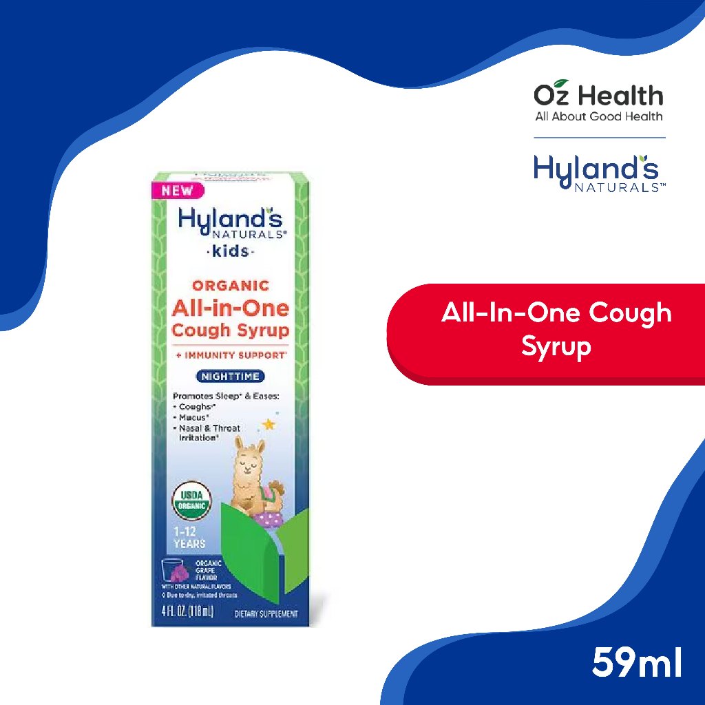 [SALE] Hyland's Organic Kids All-in-One Cough Syrup Nighttime | Shopee ...