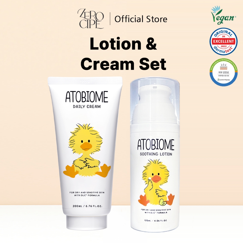 [ZEROCIPE OFFICIAL] Atobiome Lotion & Cream Set, Daily Cream 200ml ...