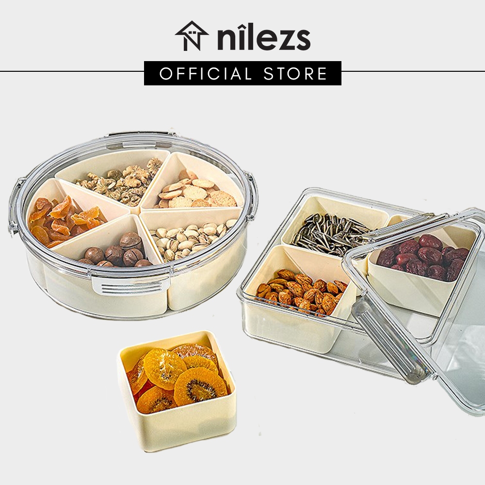 Airtight Removable Grid Food Container, Steamboat Hotpot Food Storage ...