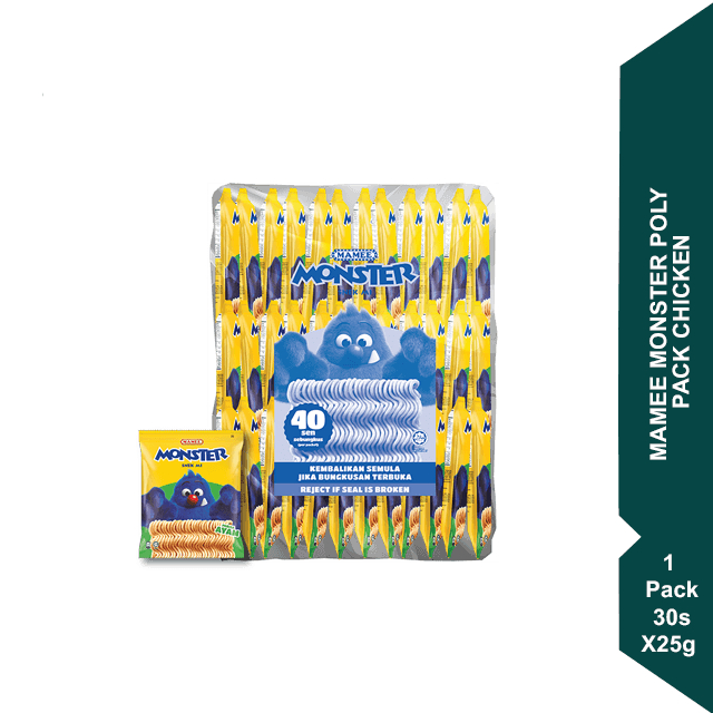 Mamee Monster Noodle Snack 25g x 30pkt | Shopee Singapore