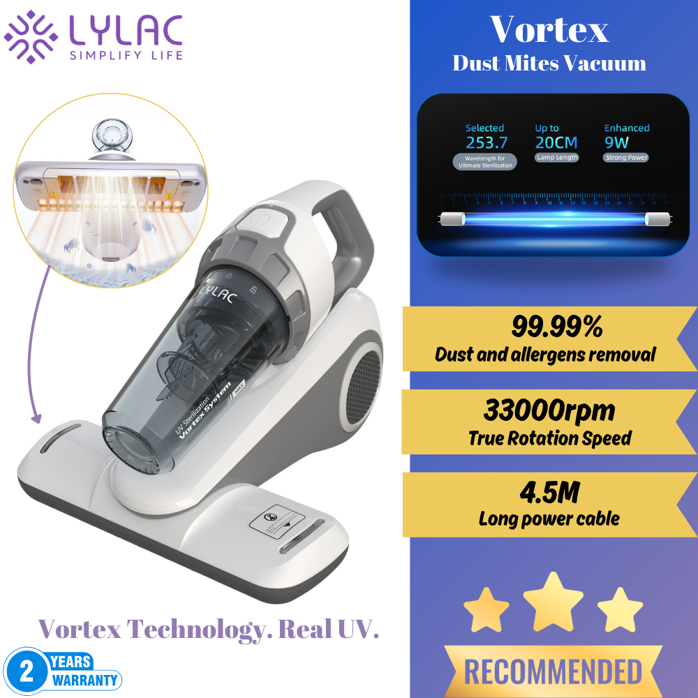 LYLAC VORTEX Dust Mite Professional Vacuum Cleaner With UV C Light ...
