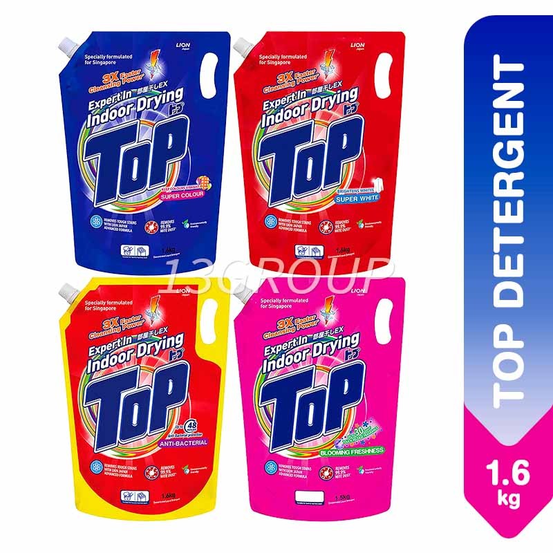 TOP Liquid Laundry Detergent Refill Pack, 1.5kg-1.6kg | Shopee Singapore