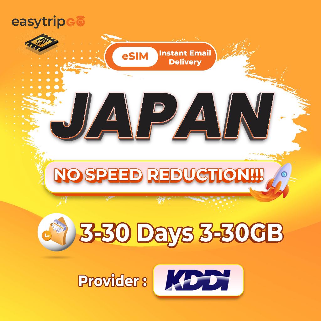 Easytripgo Japan eSIM 3-30 Days 3-30GB 5G/4G Network Data | Instant 24h ...