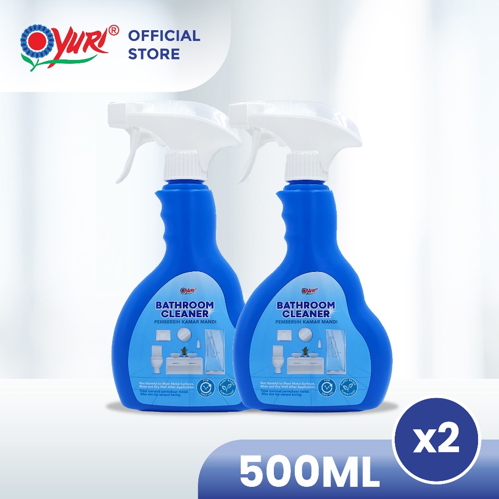 [Twin Pack] Yuri Antibacterial Bathroom Cleaner Spray 500ml x2 - Multi Surface Cleaner | Shopee ...
