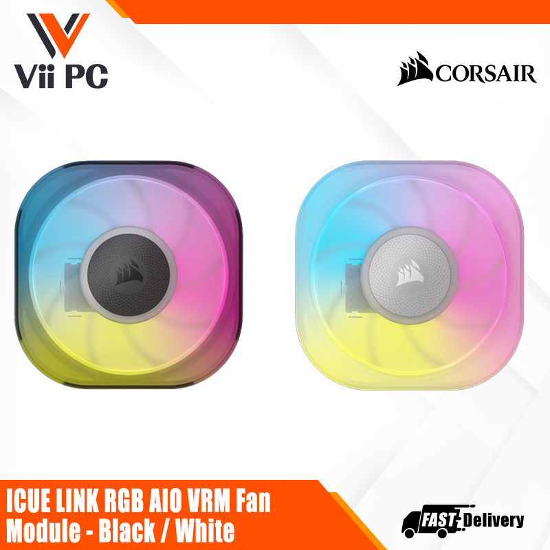 Corsair ICUE LINK RGB AIO VRM Fan Module - Black / White | Shopee Singapore