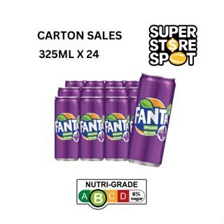 Fanta Grape 320ml Can Drinks Carton Sales (24 cans per carton) | Shopee Singapore