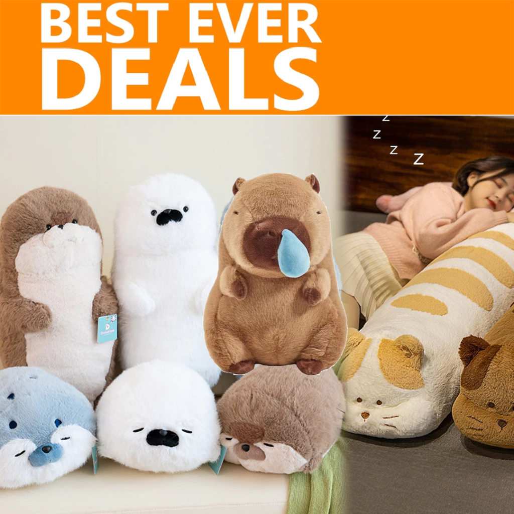 Plush Soft Toy, Cute Seal, Sea Otter ,Capybara, Carrot, Avocado ...