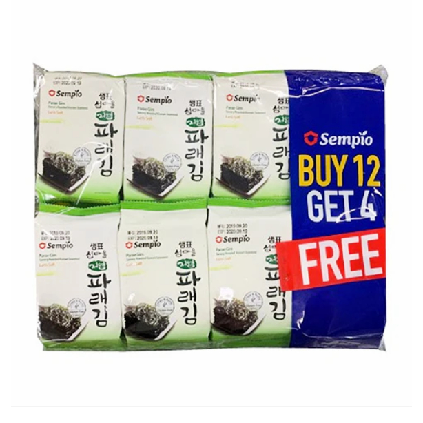 [Sempio] Less Salt Savory Roasted Seaweed 5gx16pcs/[샘표] 저염 파래김 5g*16개입 ...