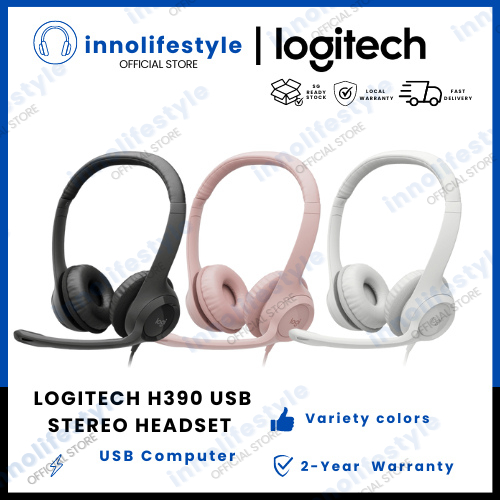 LOGITECH H390 USB STEREO HEADSET (2Y WARRANTY) | Shopee Singapore