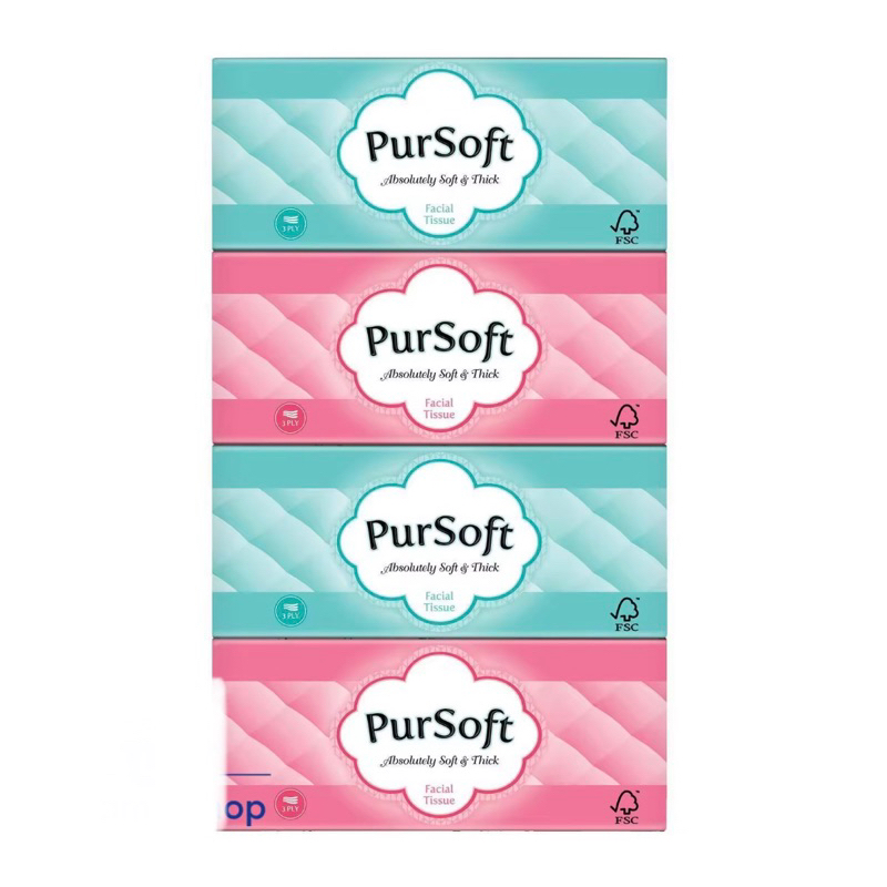 [BUNDLE OF 16 Boxes] Pursoft Classic 3-Ply Facial Tissue - Box | Shopee ...