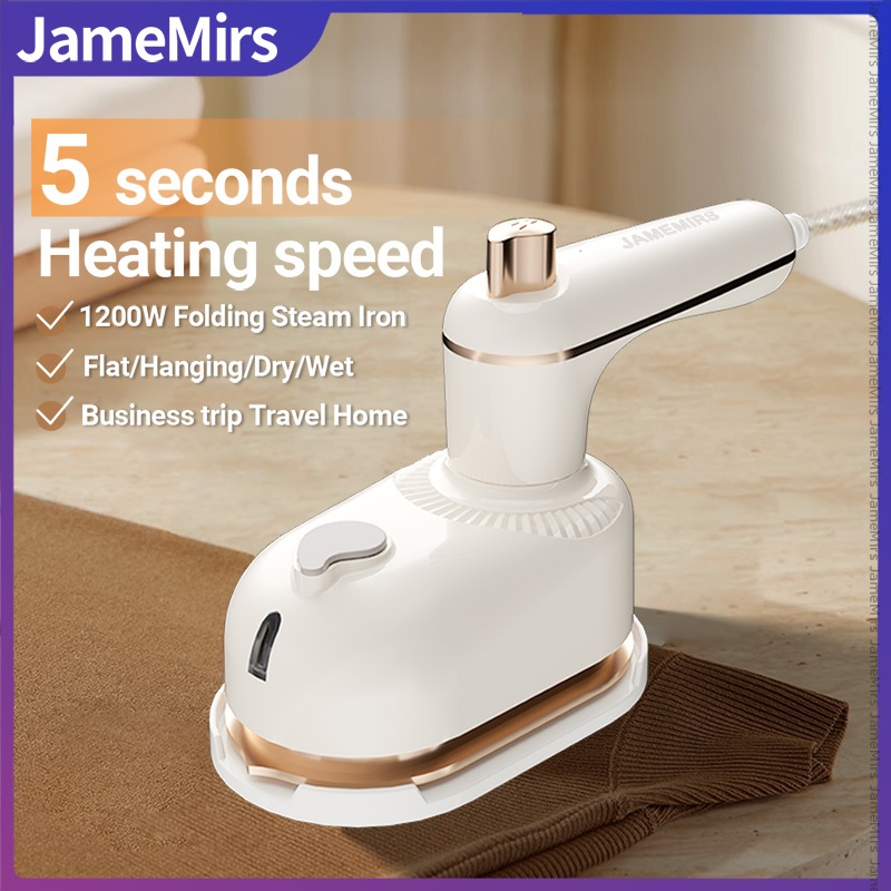 JameMirs Steam mini iron travel Wet&Dry garment steamer 1200W Portable ...