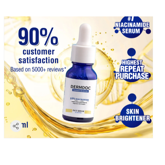 DermDoc Skin Radiance Face Serum with 10% Niacinamide (15 ml) | Shopee ...