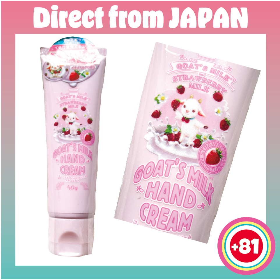 GOAT'S MILK★hand cream with the scent of strawberry milk 50g/donki/Direct from japan | Shopee ...