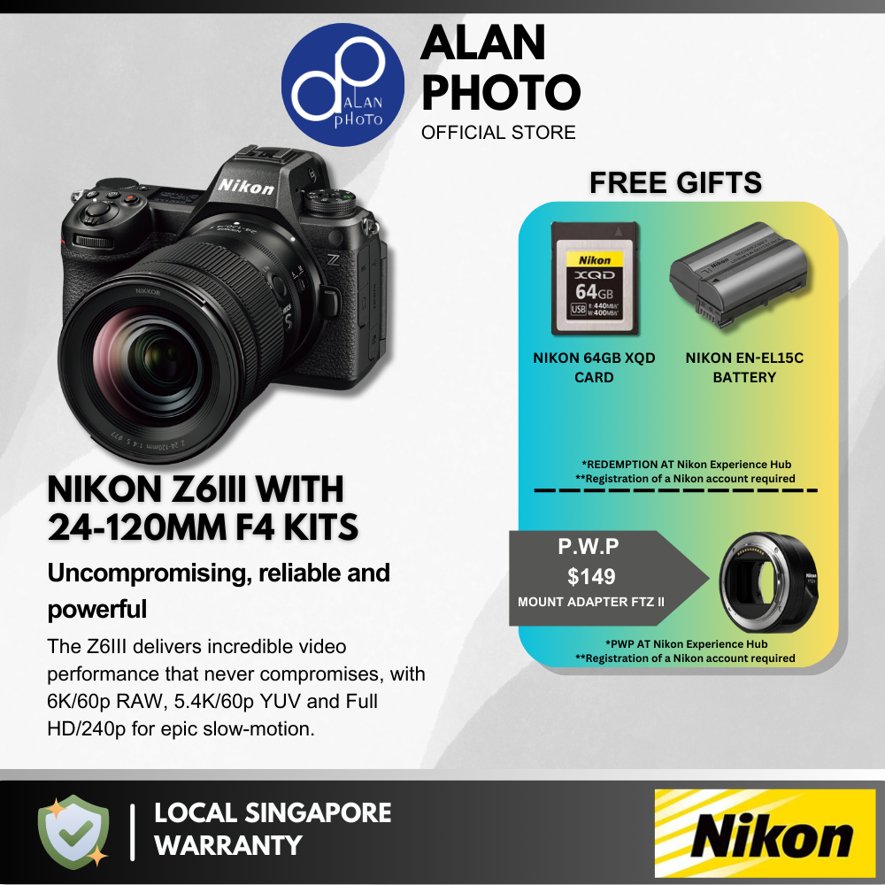 Nikon Z6 III Z 6III body & 24-70mm & 24-120mm & 24-200mm kit Mirrorless Camera | Nikon Singapore ...