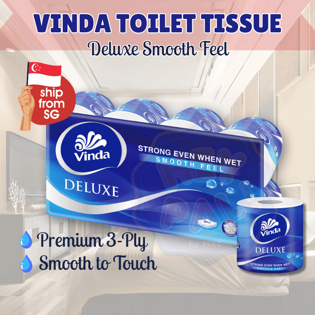 Vinda Deluxe Toilet Tissue 3‑Ply Ultra Soft Strong Smooth Feel | Shopee ...