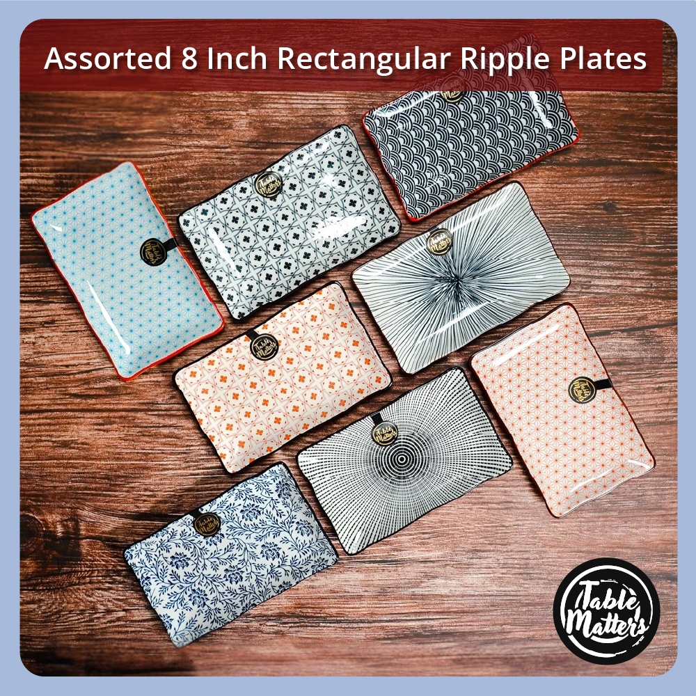 Table Matters - Assorted 8 Inch Rectangular Ripple Plate | Shopee Singapore