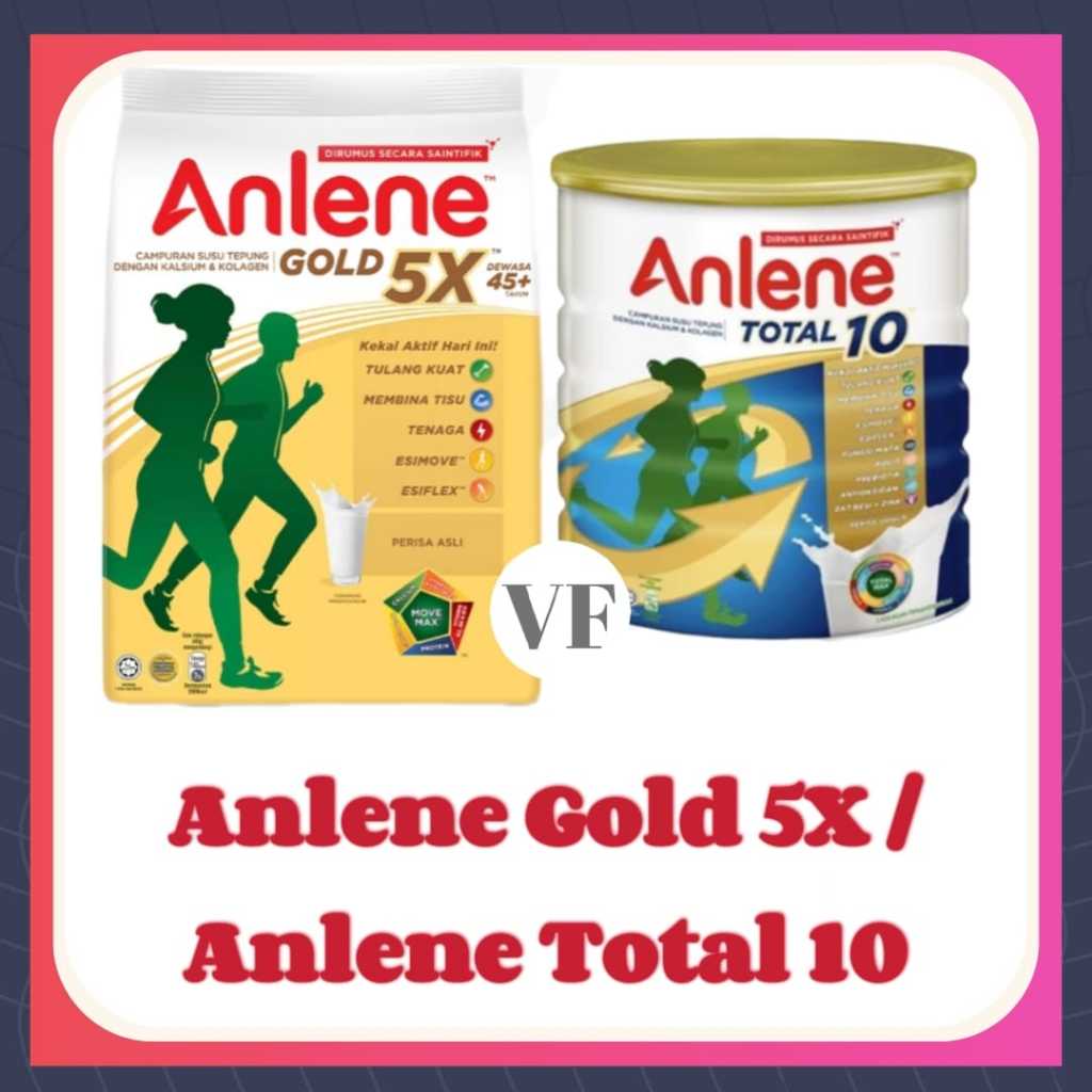 Anlene Gold Milk Powder 5X 950g Plain & Total 10 Nutritional Powder ...