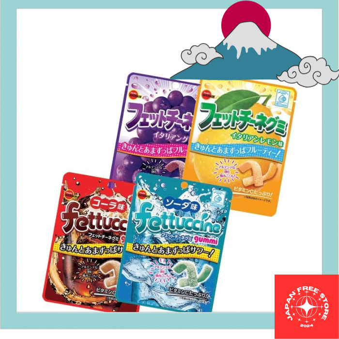 Bourbon Gummy Fettuccine gummi 50g Italian Grape / Italian Lemon / Cola ...