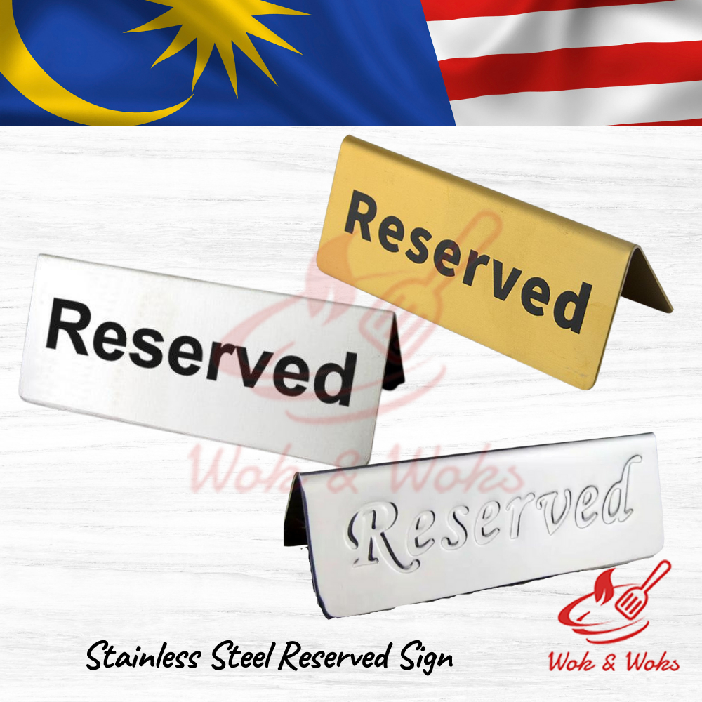 Stainless Steel (Reserved) Sign Stand / Papan Tanda Keluli (Reserved ...