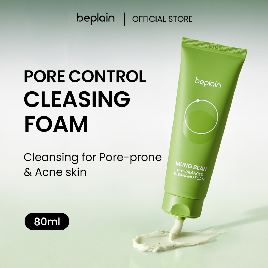 BEPLAIN OFFICIAL MUNG BEAN pH-BALANCED CLEANSING FOAM 80ml | Gentle ...