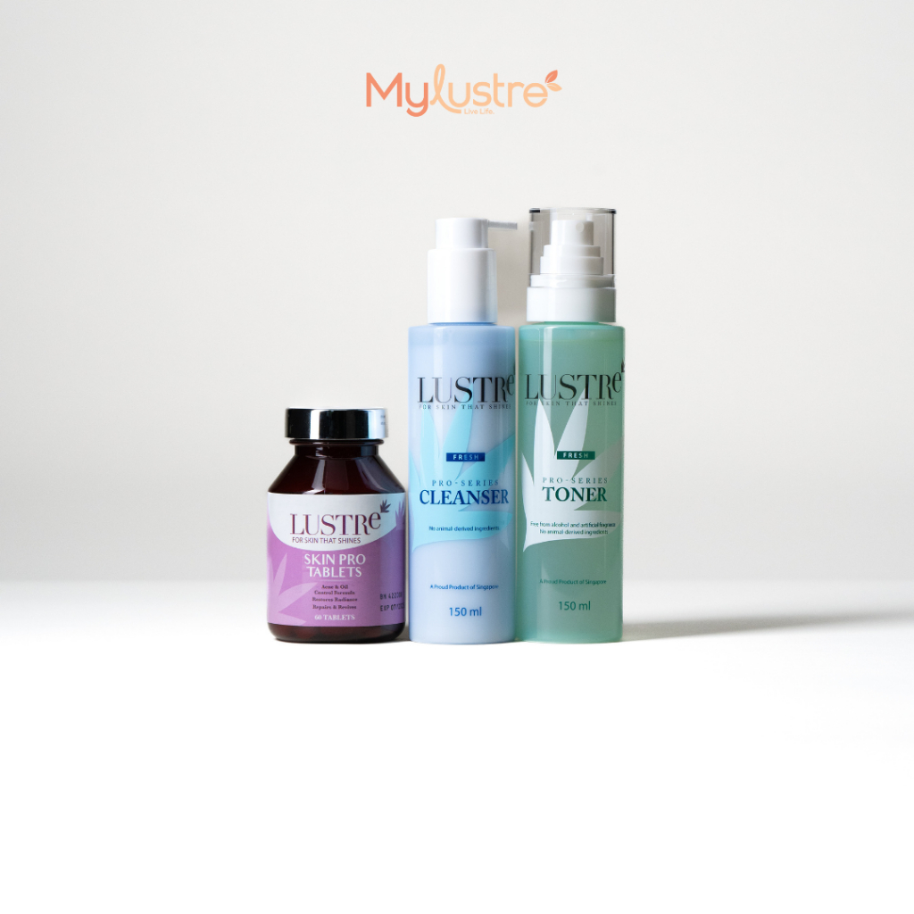 MyLustre | Lustre Skin System | Clears Pimples & Acne | Skincare Bundle | Cleanser & Toner ...