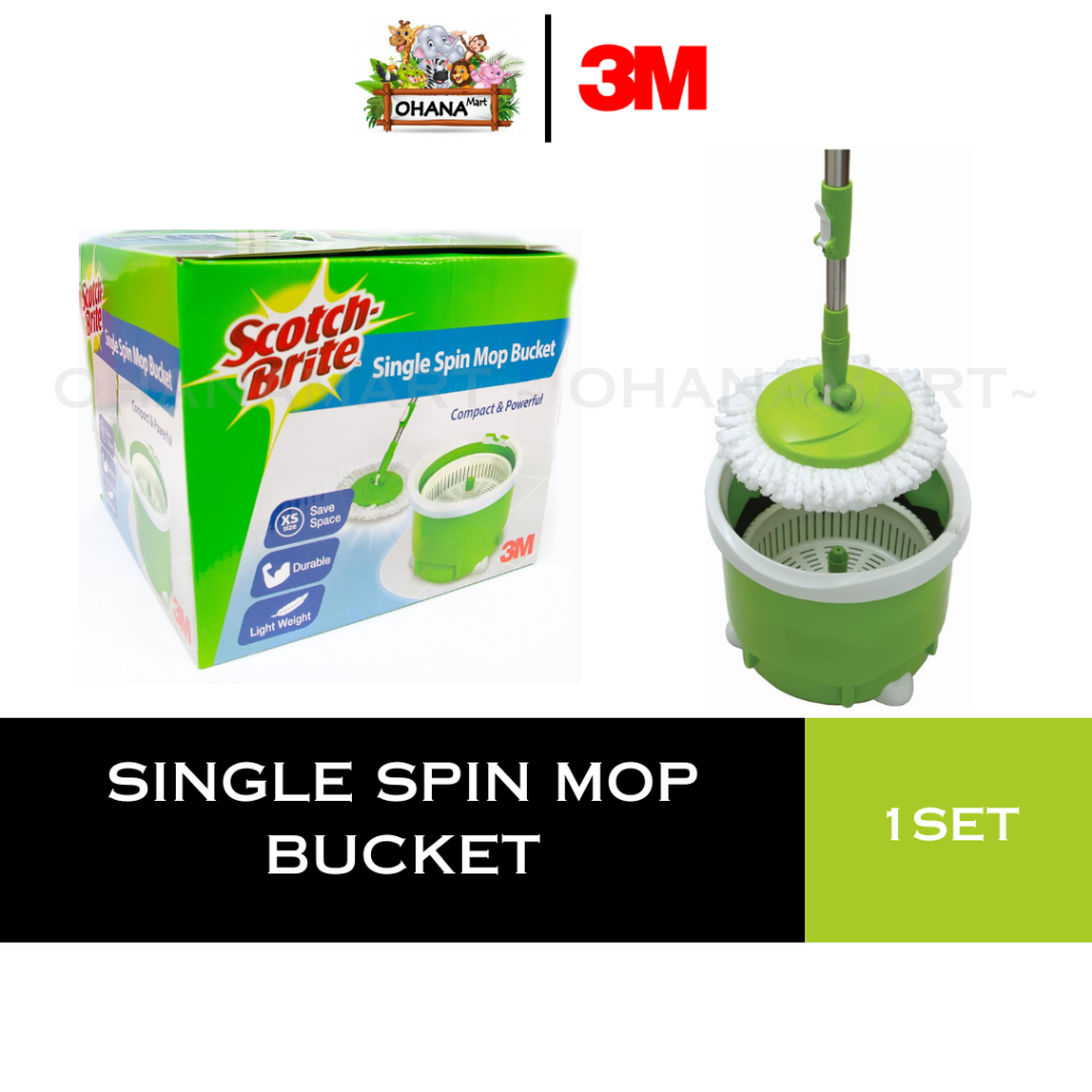 3M Scotch Brite™ Single Bucket Spin Mop | Shopee Singapore
