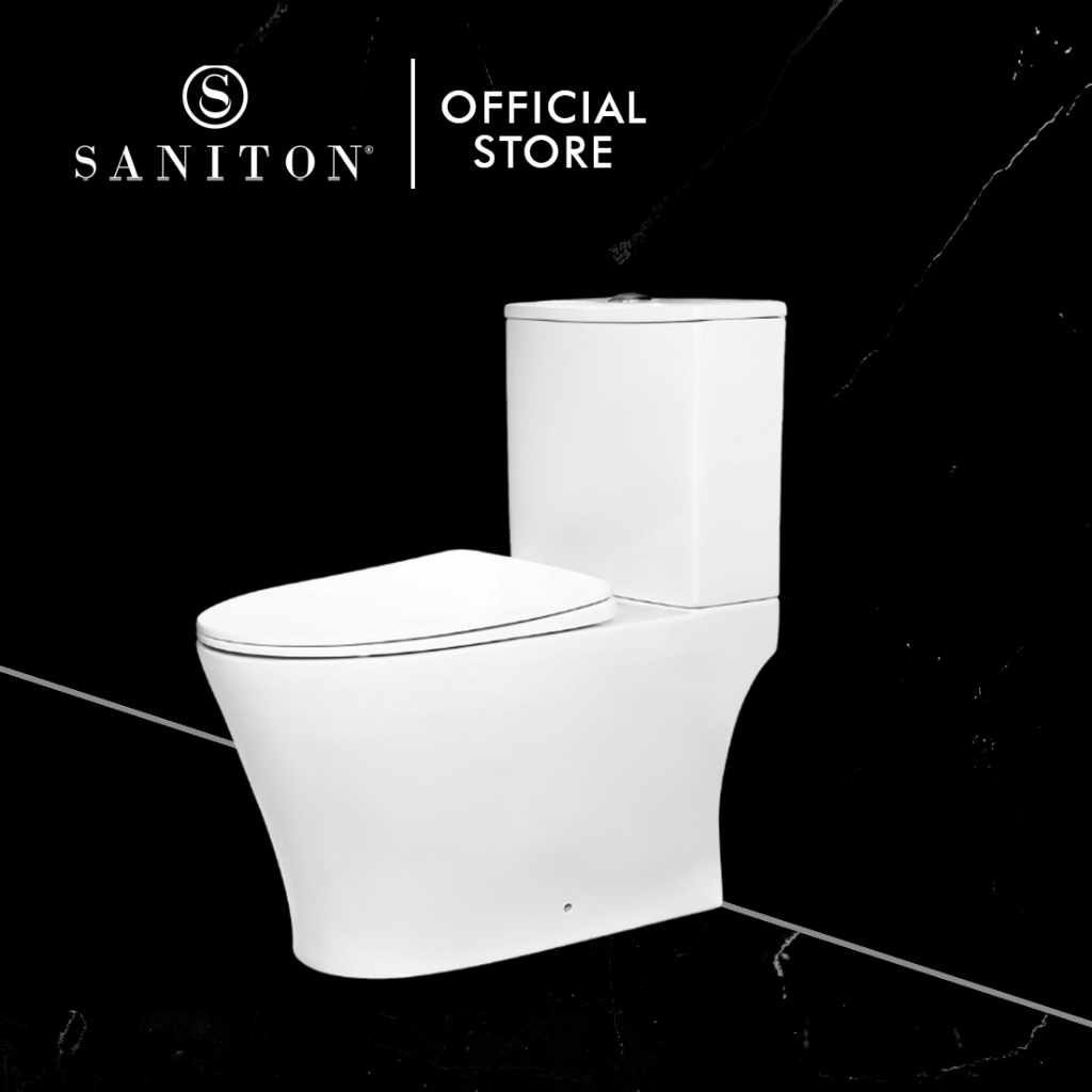 SANITON Plumeria ST2468/SC3468 Close-Coupled Toilet Bowl | Shopee Singapore