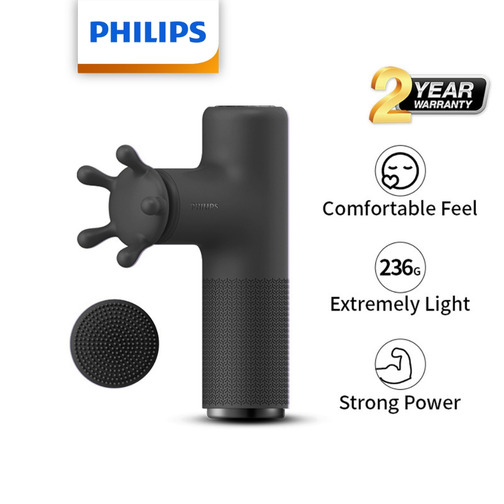 Philips Black Mini Massage Gun Super Light Portable Fascia Gun for ...