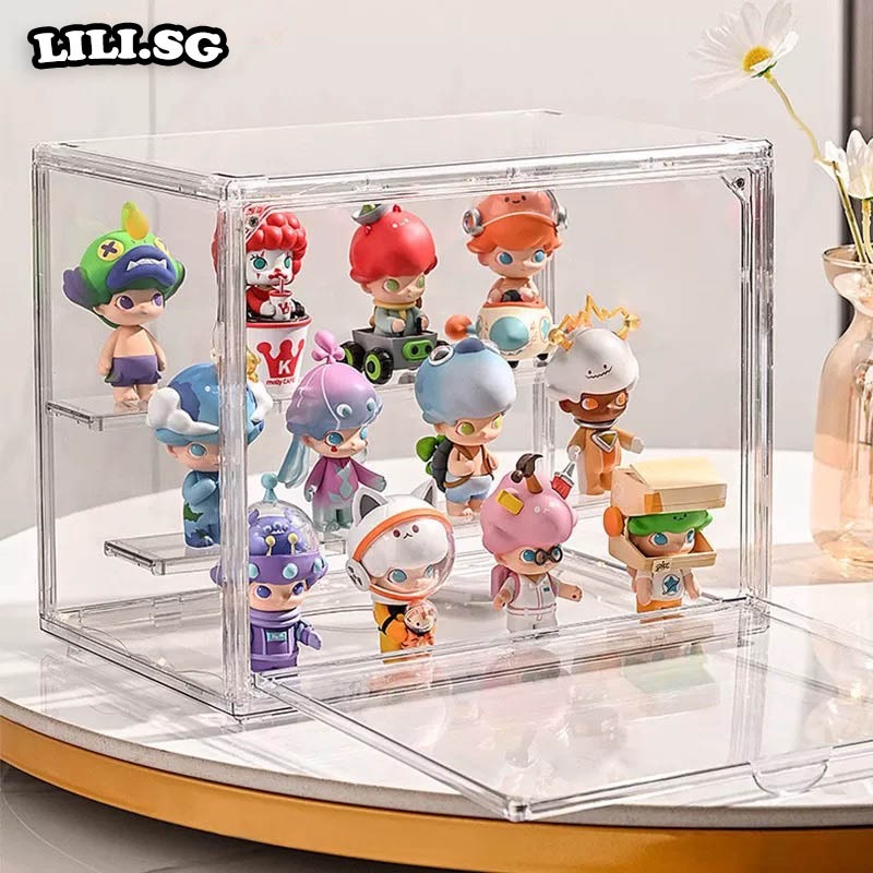 LILI Acrylic Display Box Multi-Layer Transparent Popmart Figurine ...