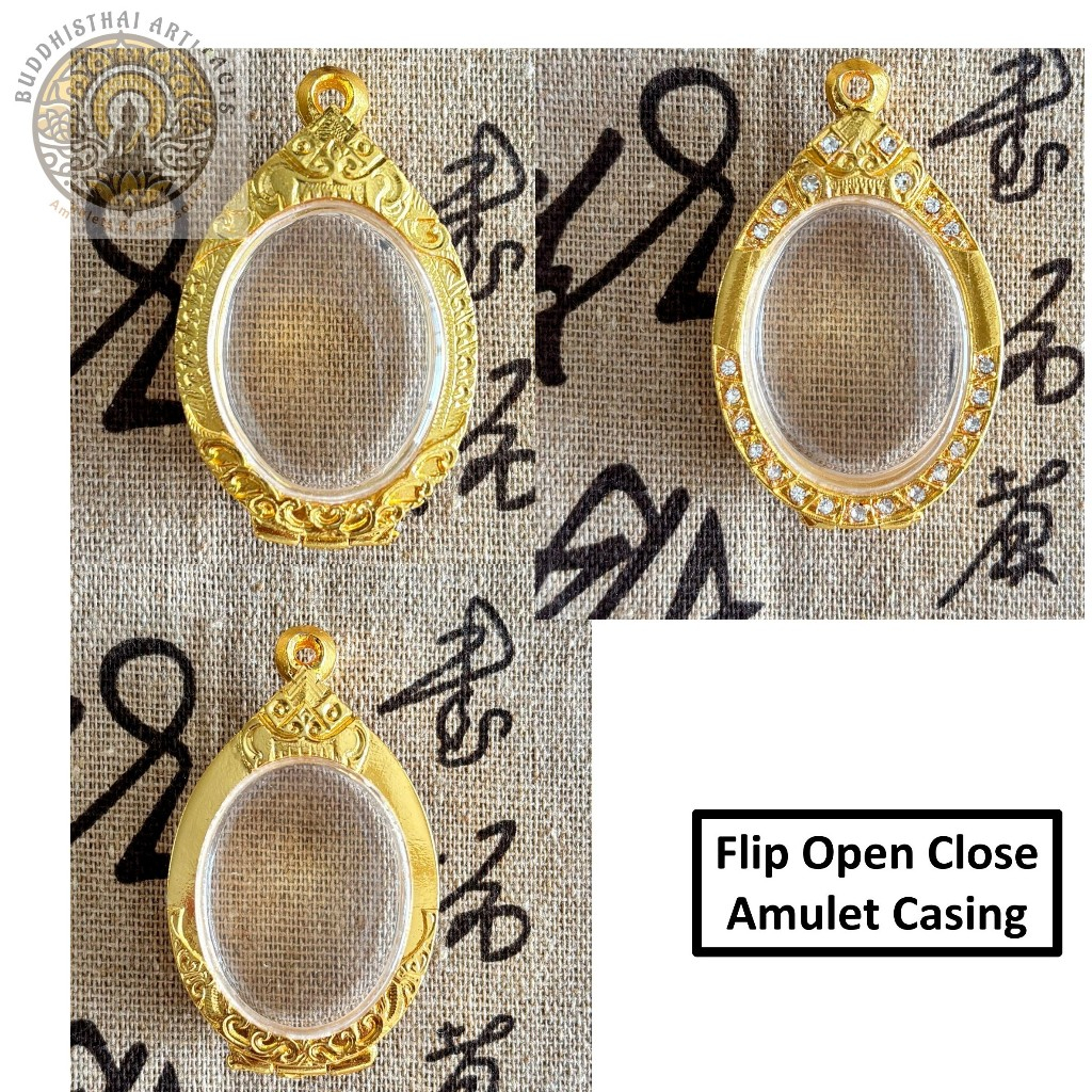 Thai Amulet Casing | Gold Plated Micron Casing - Coin (Rian) Style ...