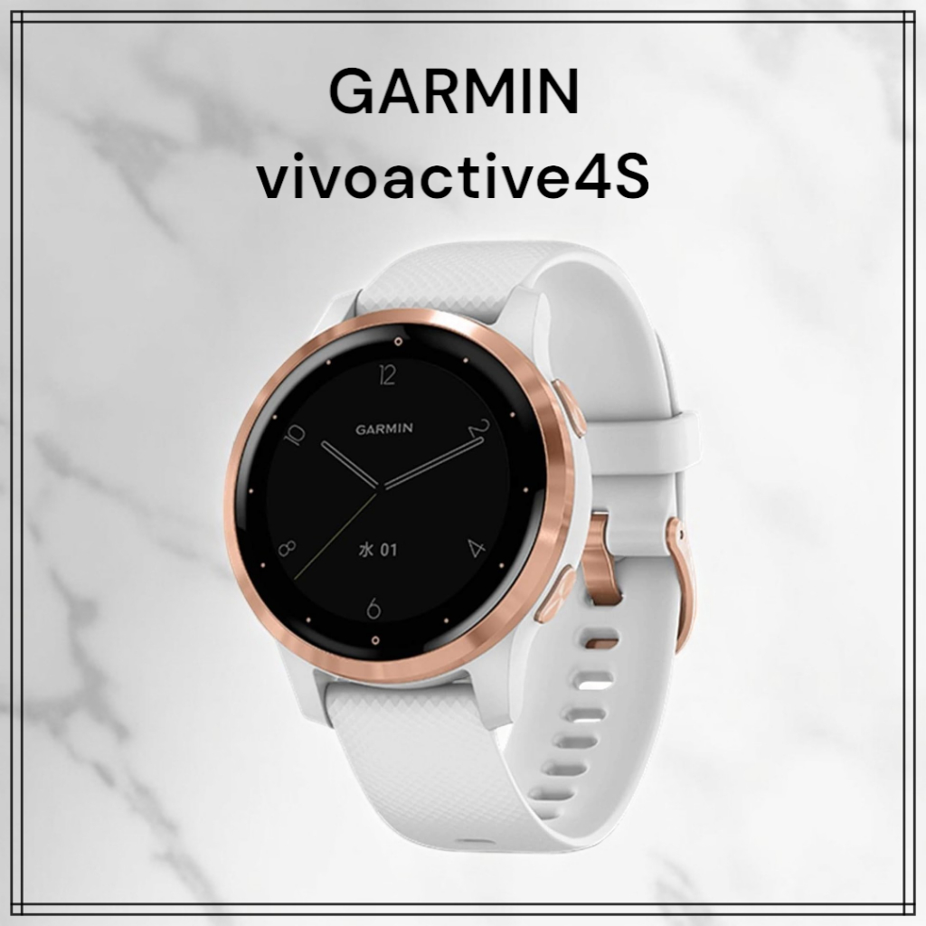 GARMIN vivoactive4S GPS Smartwatch Genuine Japanese product White/Rose ...