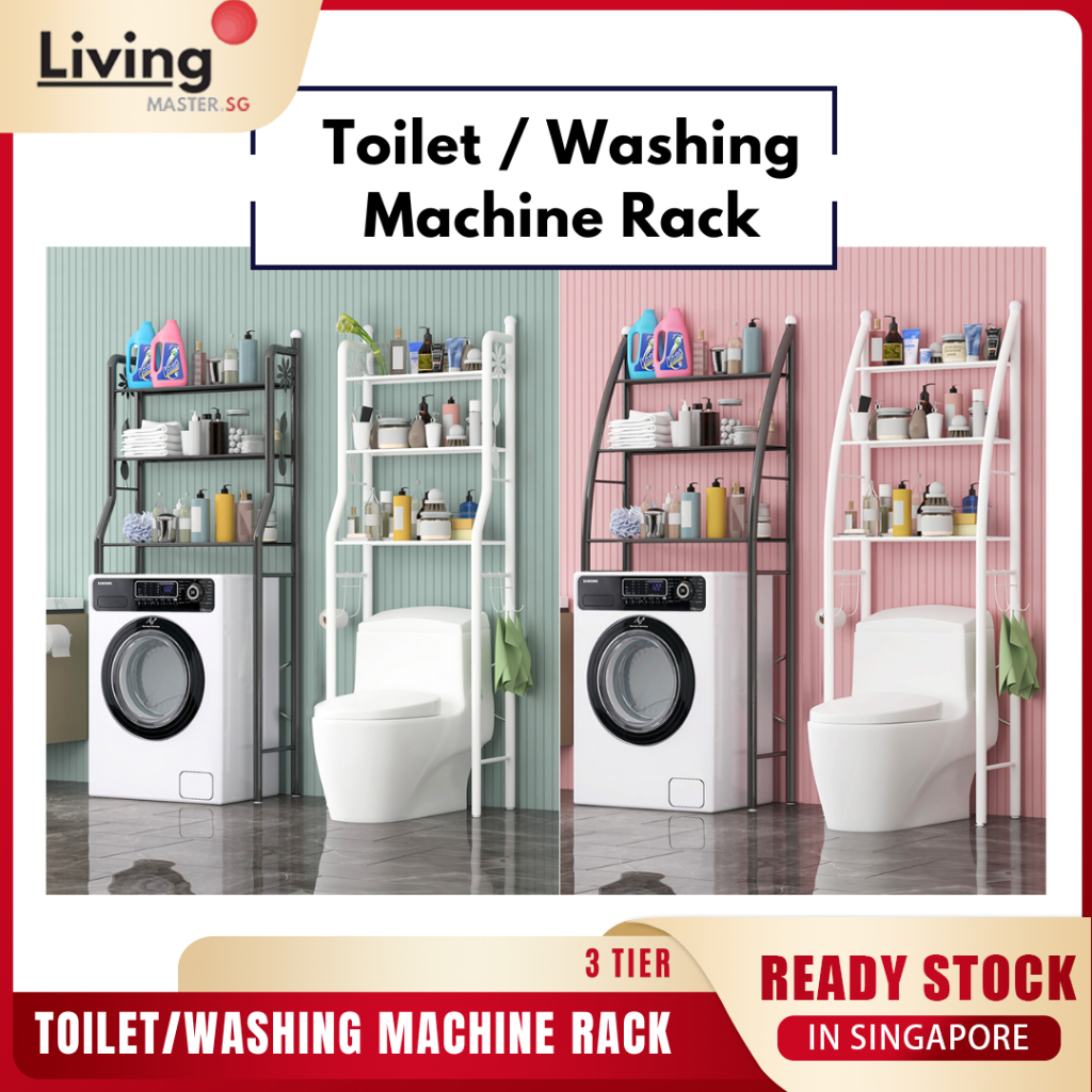 [SG Stock] 3 Tier Toilet Rack Bathroom Rack Multiple Colour Washing ...