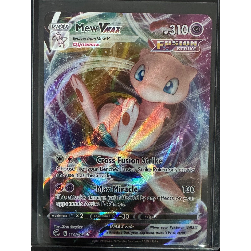 Mew VMAX 114/264 Ultra Rare SWSH08: Fusion Strike | Shopee Singapore
