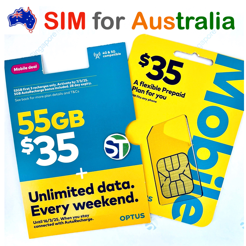 AUSTRALIA Prepaid eSim SIM Card Data 4G Telstra Optus AU Sydney ...