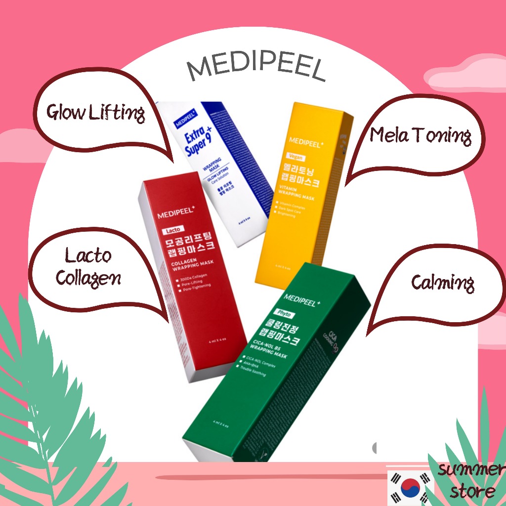 MEDIPEEL Wrapping Mask(Mela Toning/Calming/Glow Lifting/Lacto Collagen ...