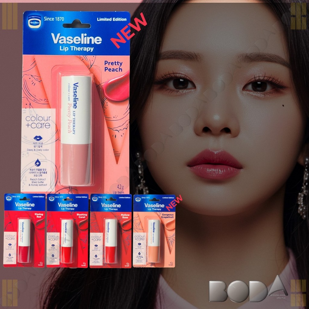 VASELINE Lip Therapy Color & Care 4.2g Kissing Red, Blushing Coral ...