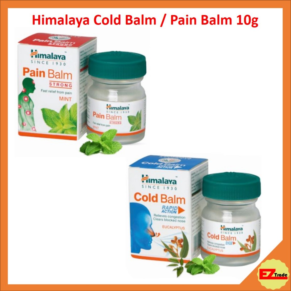 Himalaya Pain Relief Balm Strong Mint / Cold Relief Balm Rapid Action ...