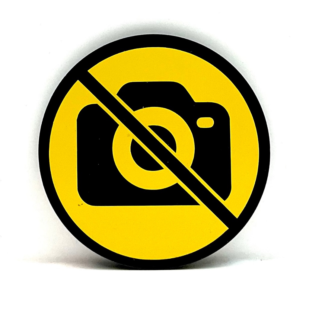 NO PHOTOGRAPHY SIGN/SIGNAGE | 80mm( Diameter ) | WARNING SIGN ...