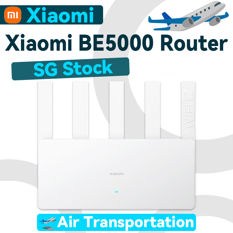 【SG Stock】Xiaomi BE5000 Router WiFi 7 MLO 2.4GHz 5.0GHz Dual Band WiFi ...