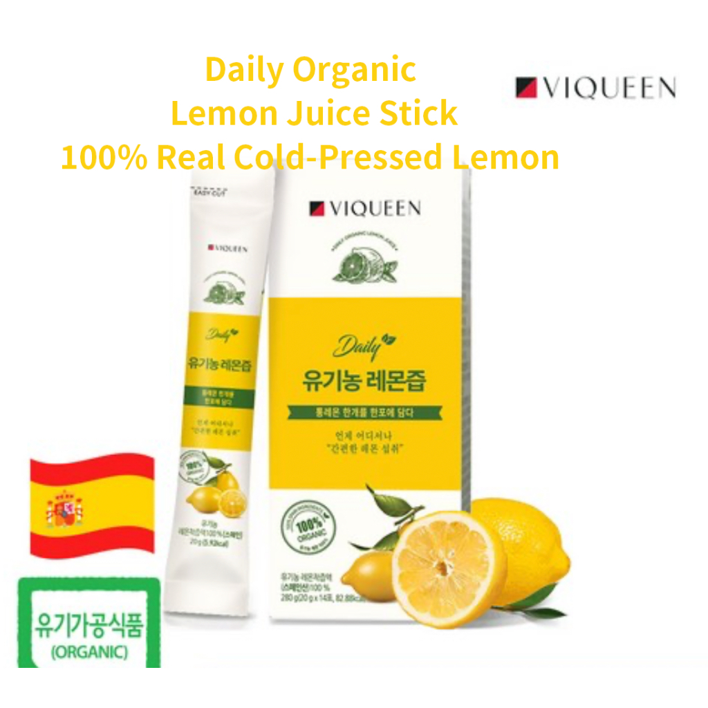 [Viqueen] Daily Organic Lemon Juice Stick_100% Real Cold-Pressed Lemon ...